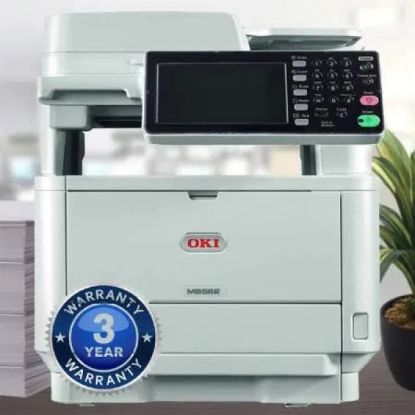 OKI ES5162DNW A4 Mono Laser Multifunction MFP Printer+45PPM+BONUS:3-Year Wty (P/N:45762143 ...