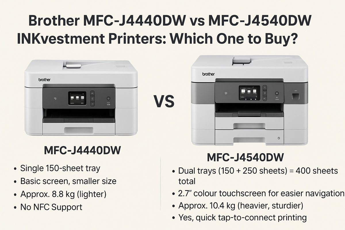 Brother MFC-J4440DW vs MFC-J4540DW INKvestment Printers: Which One to