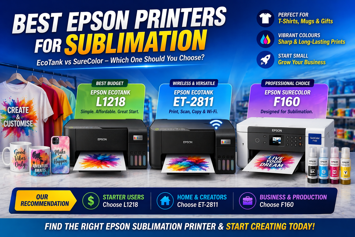 Best Epson Sublimation Printers Australia 2026 | EcoTank vs F160 Guide