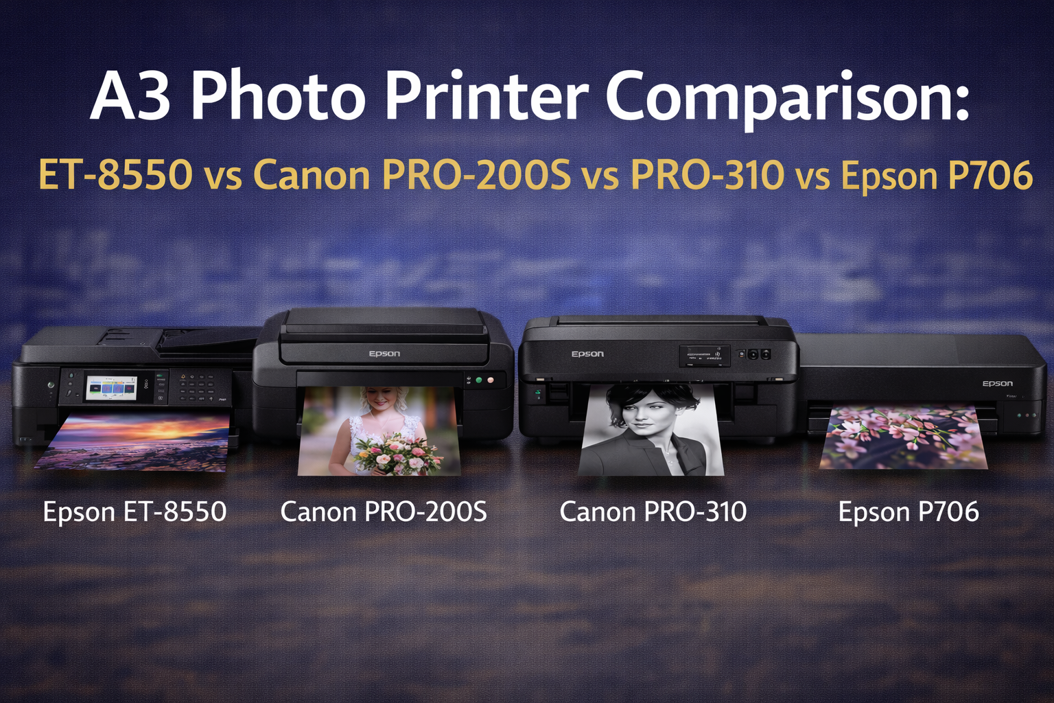A3 Photo Printer Comparison: Epson ET-8550 vs Canon PRO-200S vs PRO-310 ...