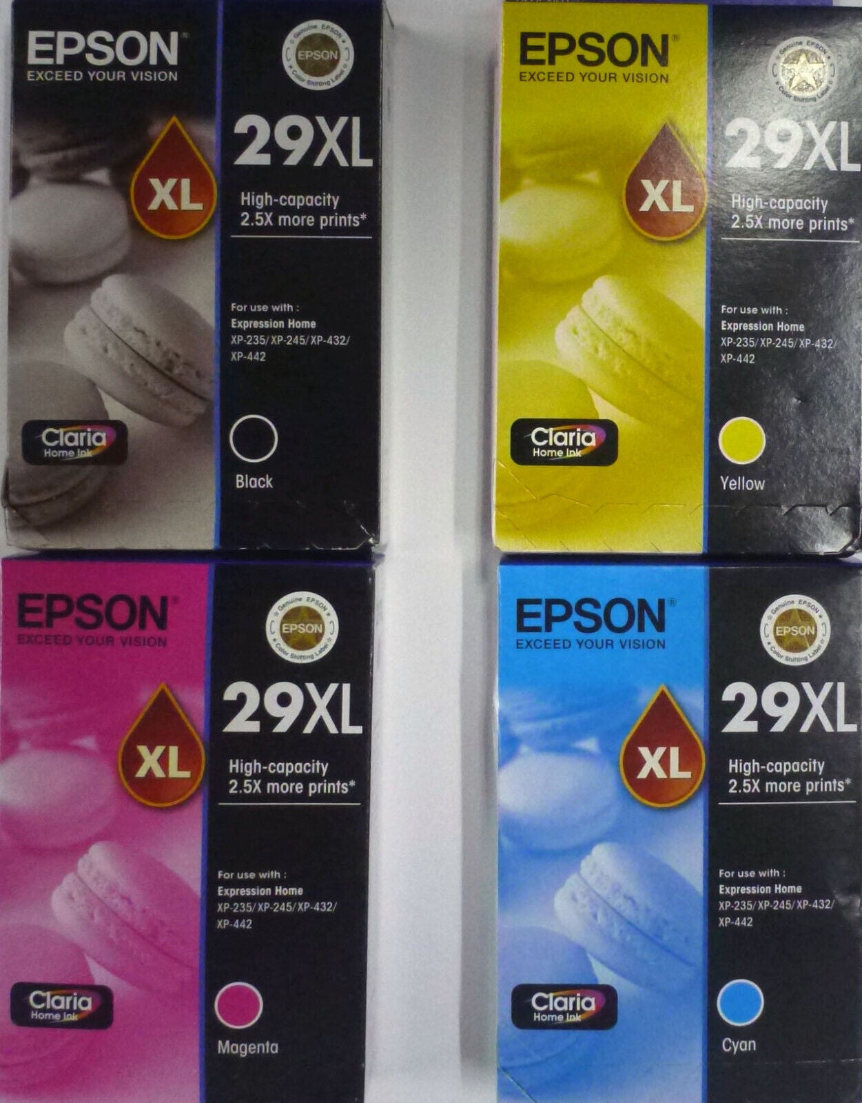 Bundle: 4x Genuine Epson #29XL-C/M/Y/K High Yield Ink Cartridge Value