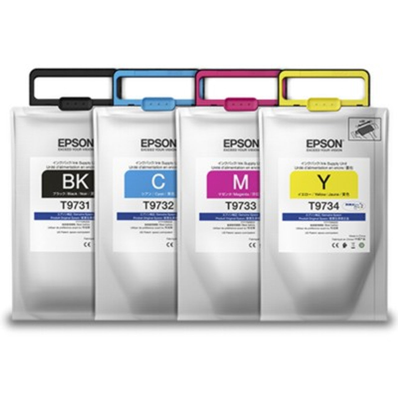 Bundle: 4x Genuine Epson T973 Ink Pack Set for WorkForce Pro WF-C869R