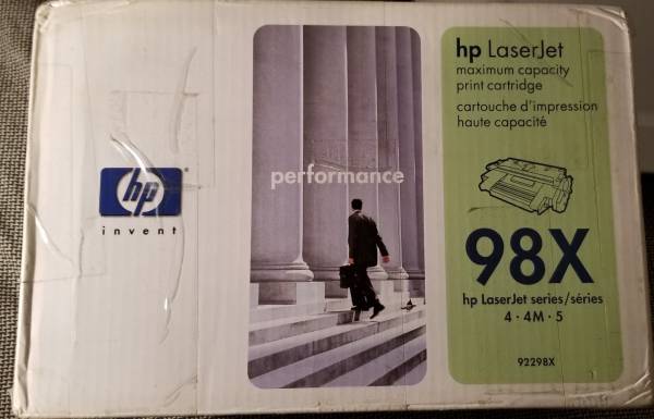Genuine HP 92298X Black High Yield Toner Cartridge for LaserJet 4/5+ 8 ...