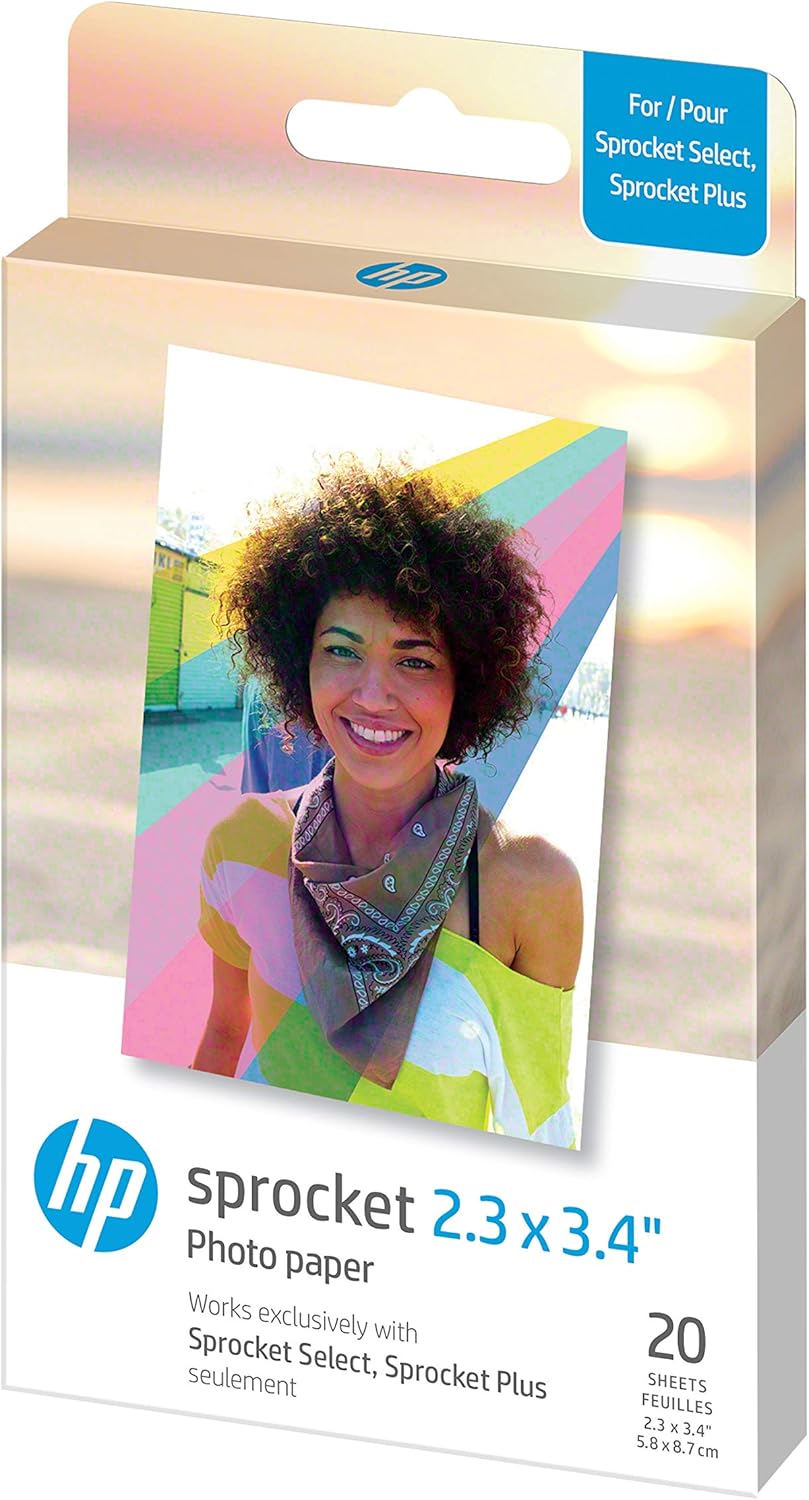 HP Sprocket Select 2.3x3.4" Portable Instant Photo Printer+20x Zink ...