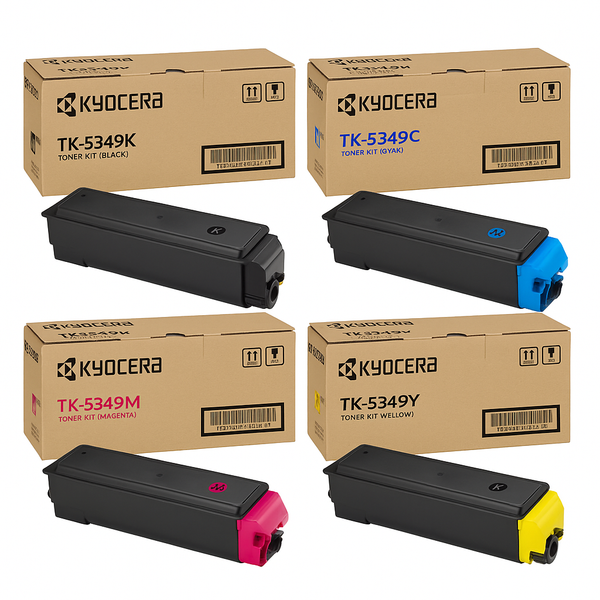 4x Pack Genuine Kyocera TK-5349 C/M/Y/K Toner Cartridge Set for ...