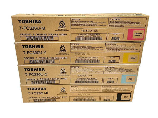 4x Pack Genuine Toshiba e-Studio 330AC 400AC Toner Cartridge Set [T ...