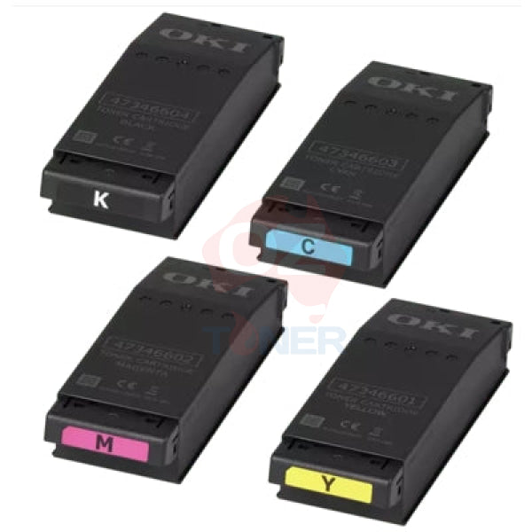 Bundle: 4x Pack Premium Compatible OKI C650dn C/M/Y/K Toner Cartridge