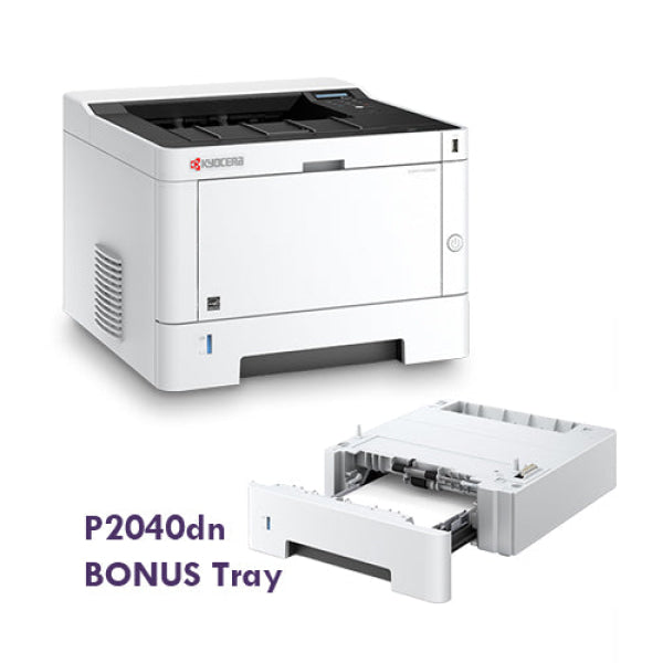 Bundle Kyocera ECOSYS P2040dn A4 Mono Laser Duplex Printer + Extra 250 ...