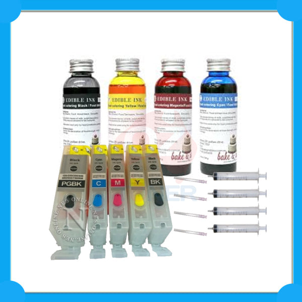 Bundle: Canon PIXMA Edible Printer IX6860 + Edible Ink Kit + Wafer ...