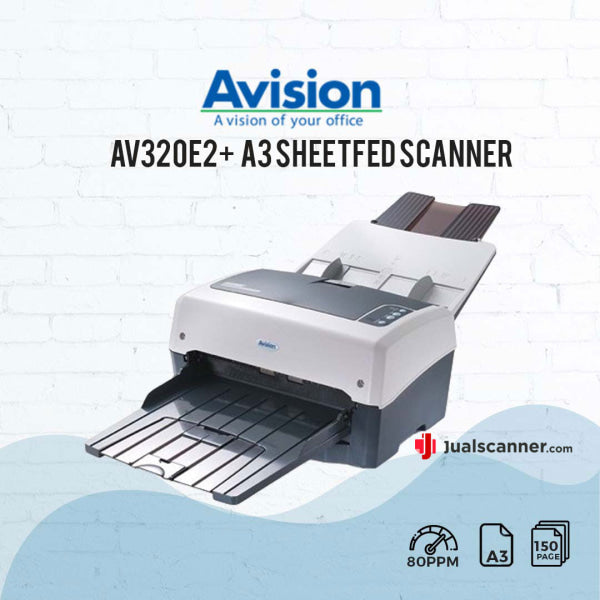 Avision AV320E2+ A3 USB Color Document Scanner+ADF+Duplex 80PPM [AV3101]