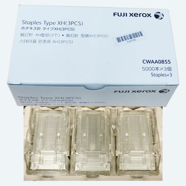 uji Xerox CWAA0855 Staple Cartridge Type XH 3-Pack (1500 Staples, 65-Sheet)