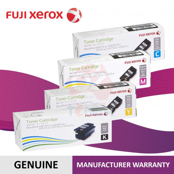 Genuine Fuji Xerox C/M/Y/K Toner Set CP115 CP116 CP225w CM115 CM225fw ...