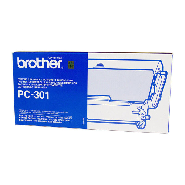 Genuine Brother PC301 Cartridge for FAX750/FAX870MC/FAX920/FAX930/FAX9