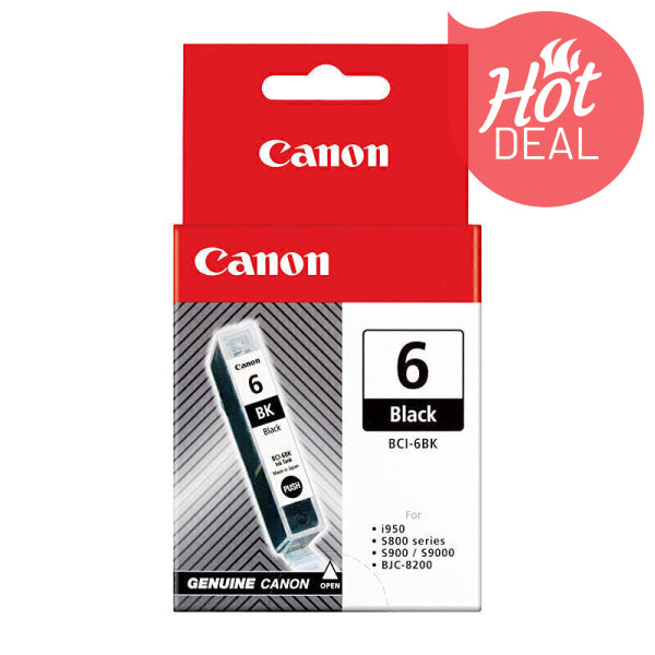 Genuine Canon BCI6BK BLACK Ink Cartridge for Canon I865/I905D/I9100/I9