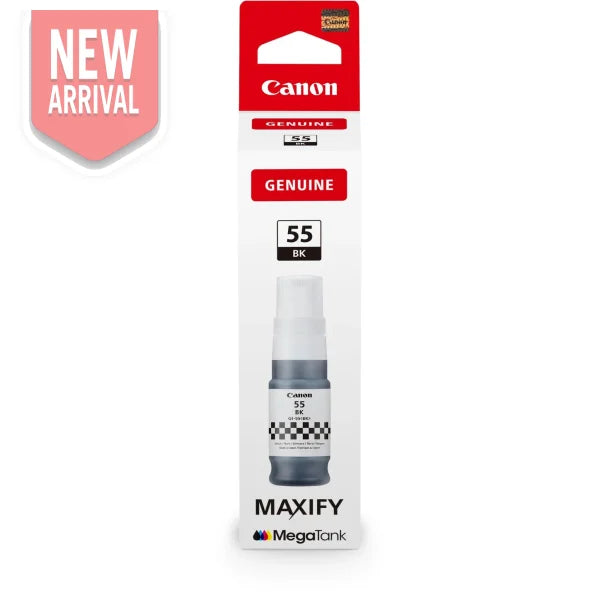 Genuine Canon GI-55BK Black Ink Bottle | 3,000 Pages Duty Cycle ...