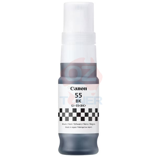 Genuine Canon GI-55BK Black Ink Bottle | 3,000 Pages Duty Cycle ...