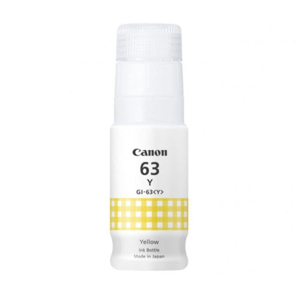 Genuine Canon GI63 Yellow Ink Bottle for PIXMA G660 (8K) [GI63Y]|OzToner.au