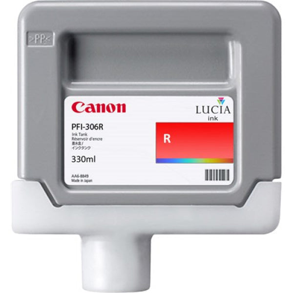 Genuine Canon PFI-306R Lucia Ex Red Ink Cartridge for iPF8300, iPF8300
