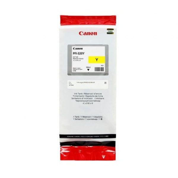 Genuine Canon PFI-320 Yellow Ink for TM200 TM205 TM300 TM305 GP200 ...