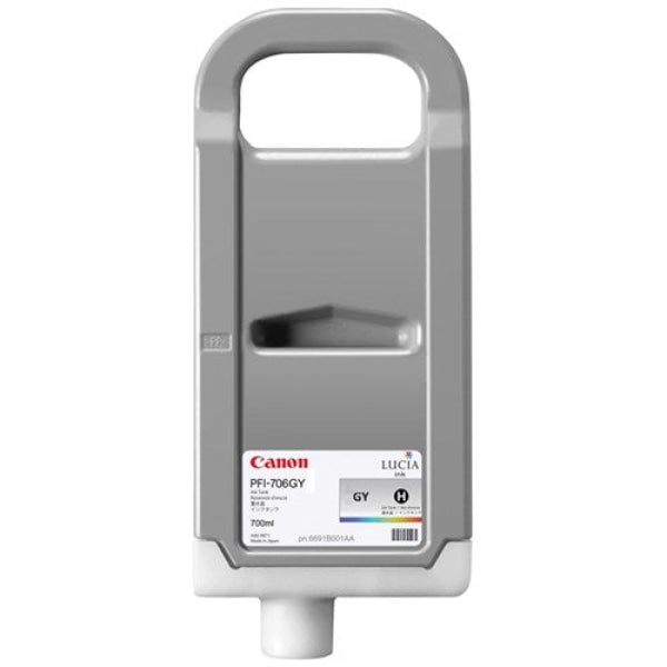 Genuine Canon PFI-706GY Grey Ink Cartridge 700ml for iPF8300/iPF8400 ...