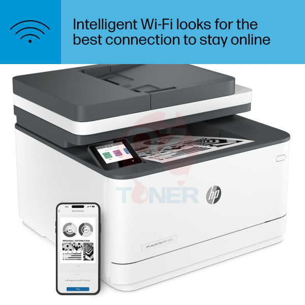 HP LaserJet Pro MFP 3101fdw Printer - 33ppm/Wireless/Print/Copy/Scan ...