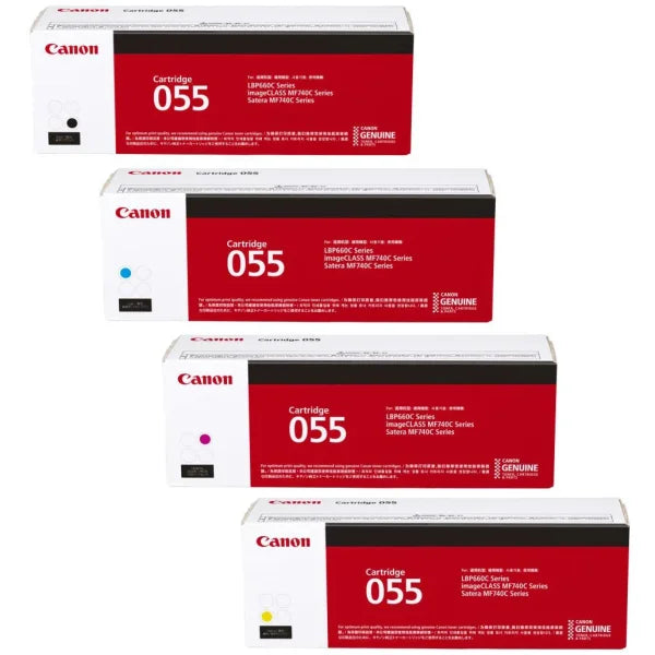 4x Pack Canon CART-055 C/M/Y/K Toner Set for imageCLASS LBP664Cx MF746Cx