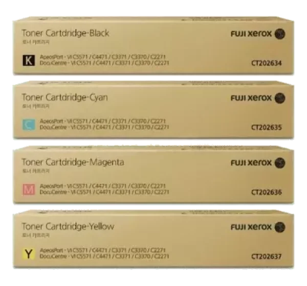Genuine Fuji Xerox CT202634, CT202635, CT202636, CT202637 C/M/Y/K Toner ...