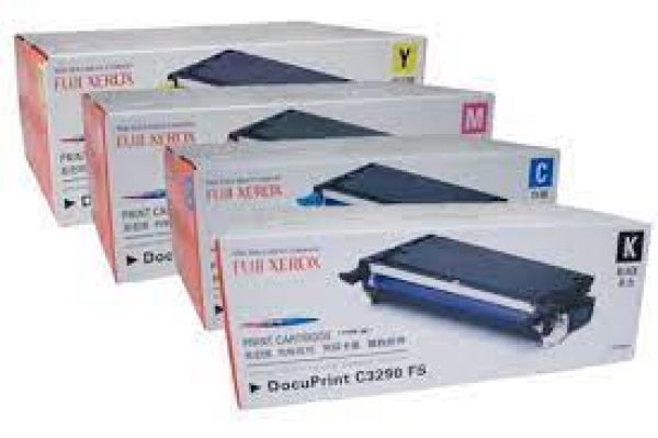 4x Pack Genuine Fuji Xerox DocuPrint C3290 C3290FS Toner Cartridge Set ...