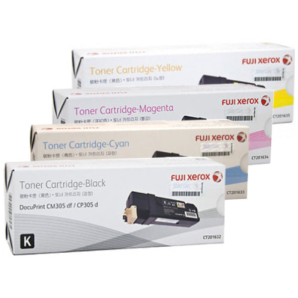 Genuine Fuji Xerox CT201632-CT201635 Toner Set for DocuPrint CP305D ...