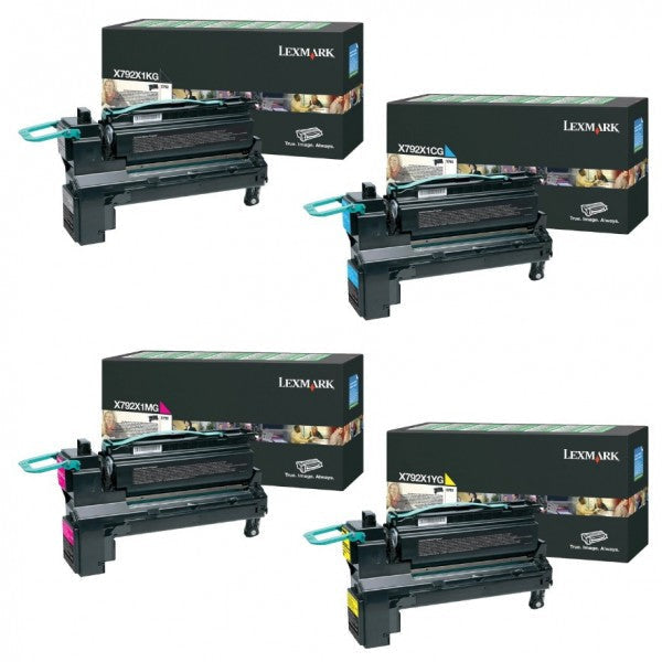 4x Pack Genuine Lexmark C792X1KG C792X1CG C792X1MG C792X1YG High Yield ...