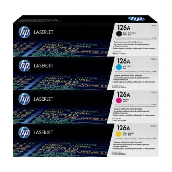 Genuine 4x Pack HP CE310A+CE311A+CE312A+CE313A Toner Cartridge Set ...