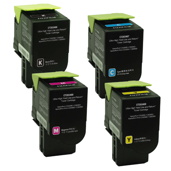 Genuine SET of 4x FujiFilm Ultra High Yield Metered Toner Cartridges ...
