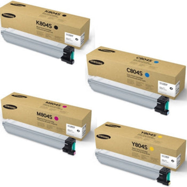 Genuine Samsung #804S C/M/Y/K Toner Set CLT-K804S/C804S/M804S/Y804S for ...